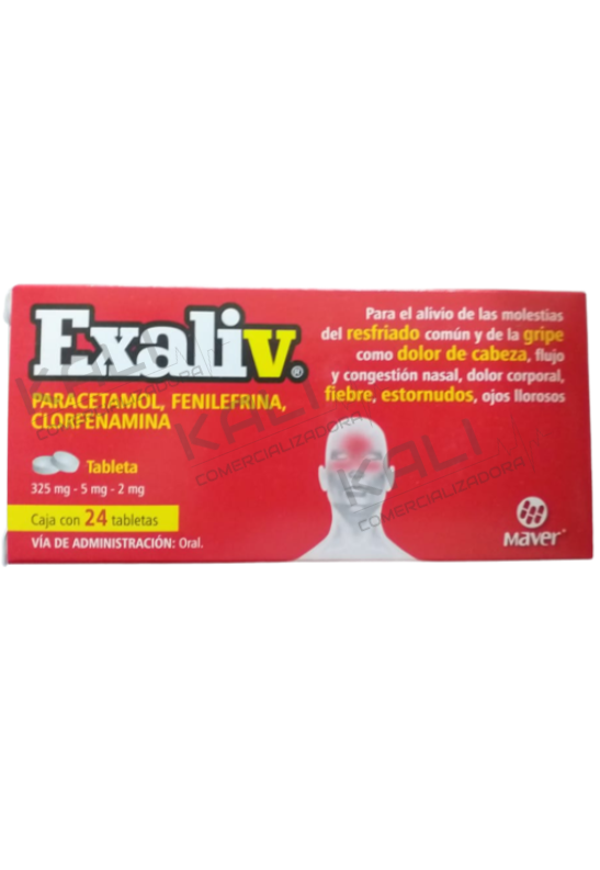 EXALIV 24 TAB 325/5/2 MG - Kali Comercializadora